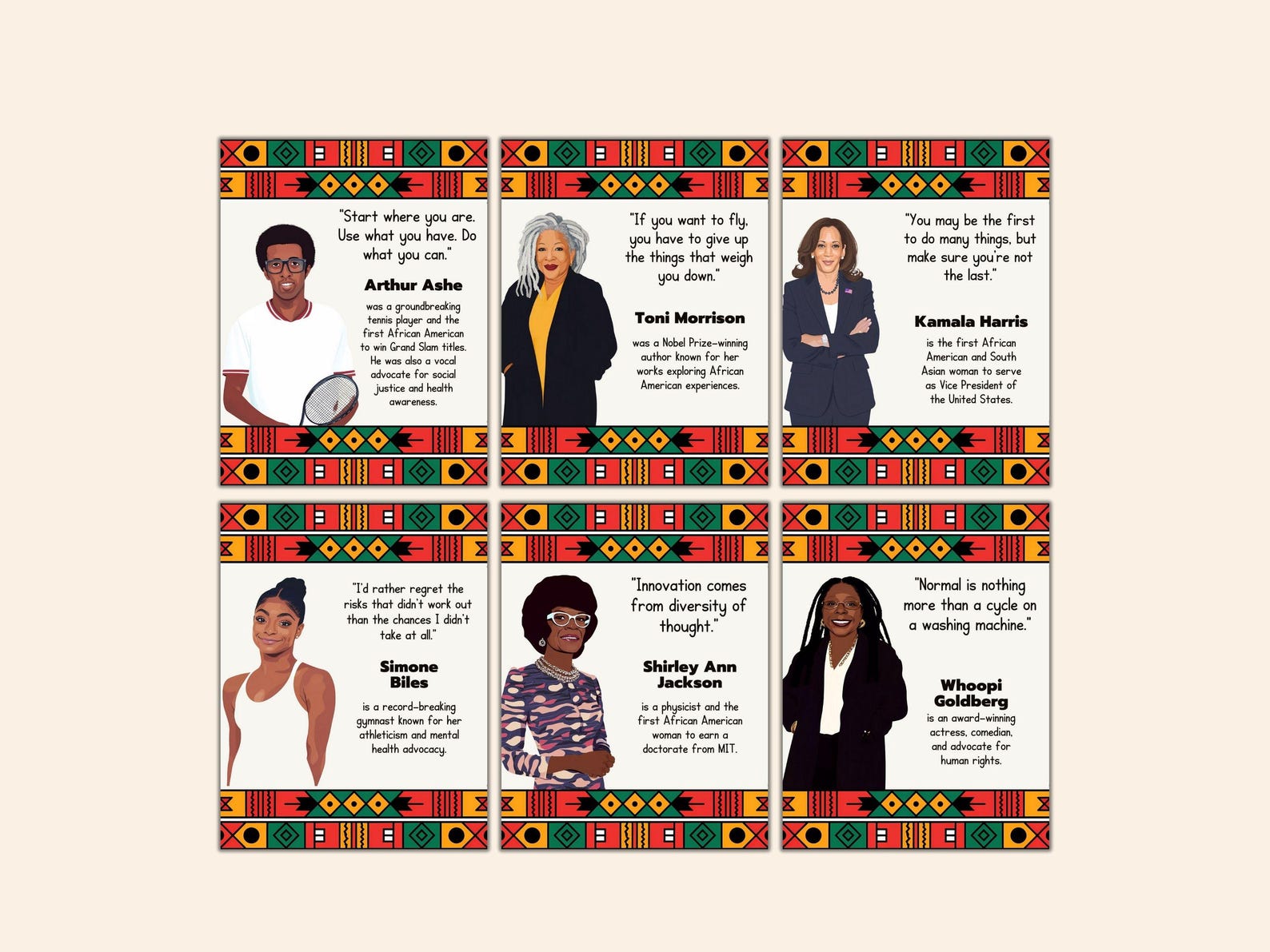 60 Black History Month Quote and Biography Posters, Inspiring Black ...