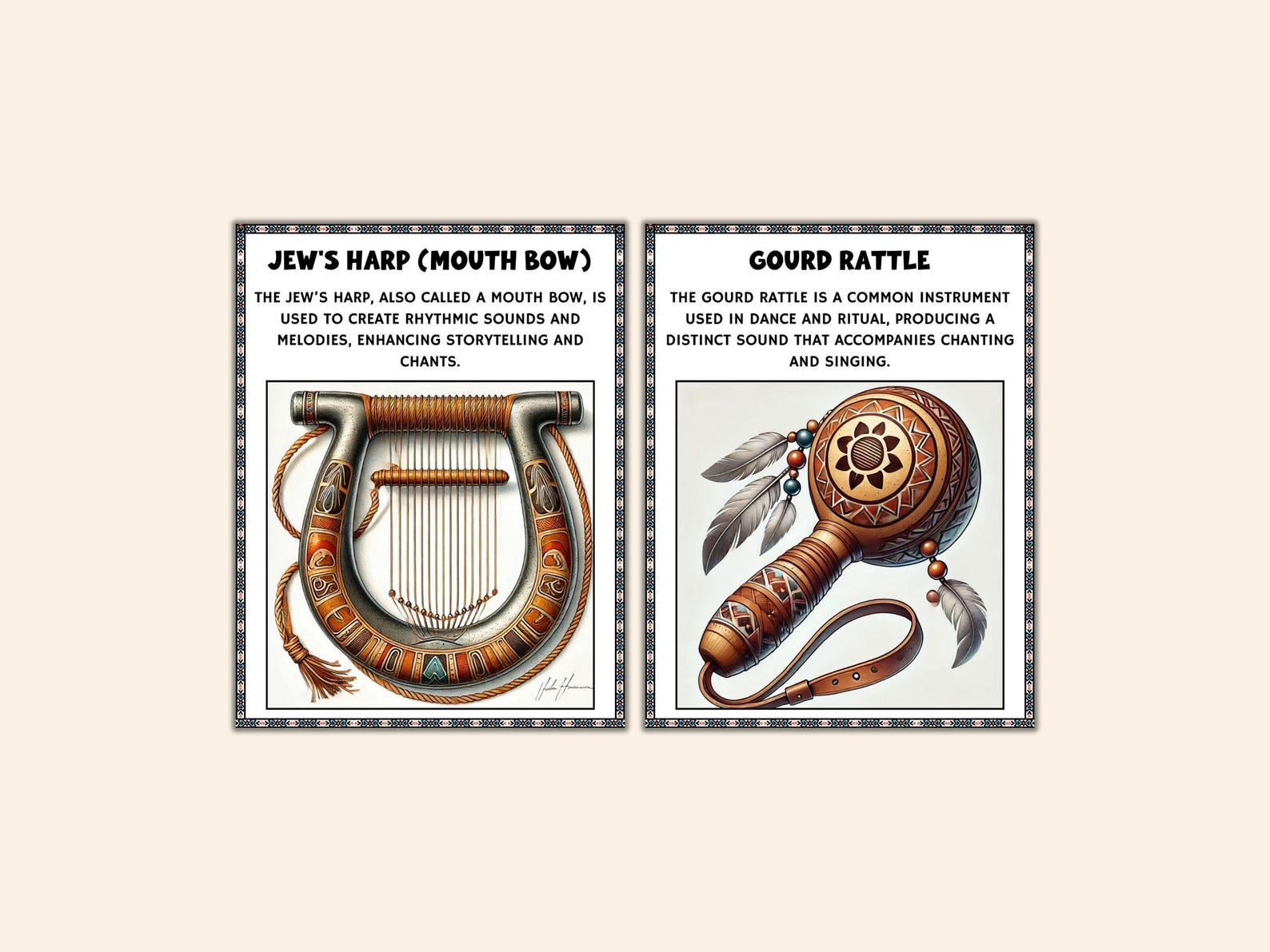 25 Native American Musical Instruments Posters | Indigenous Heritage ...