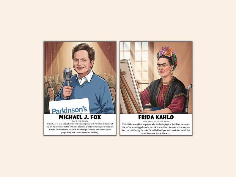 26 Disability Pride Biography Posters | Famous People With Disabilities ...