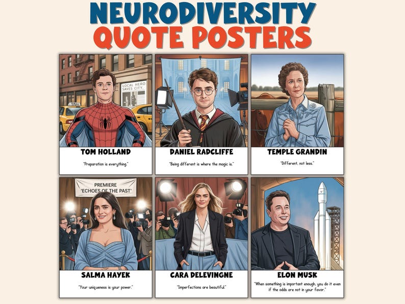 40 Neurodiversity Quote Posters – Famous People With Autism ADHD ...