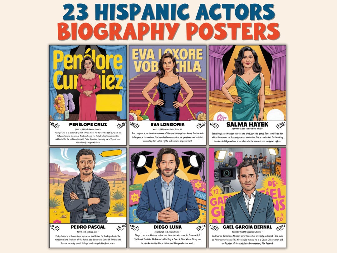 Hispanic Actors Biography Posters, Hollywood Latino Stars, Film & TV ...