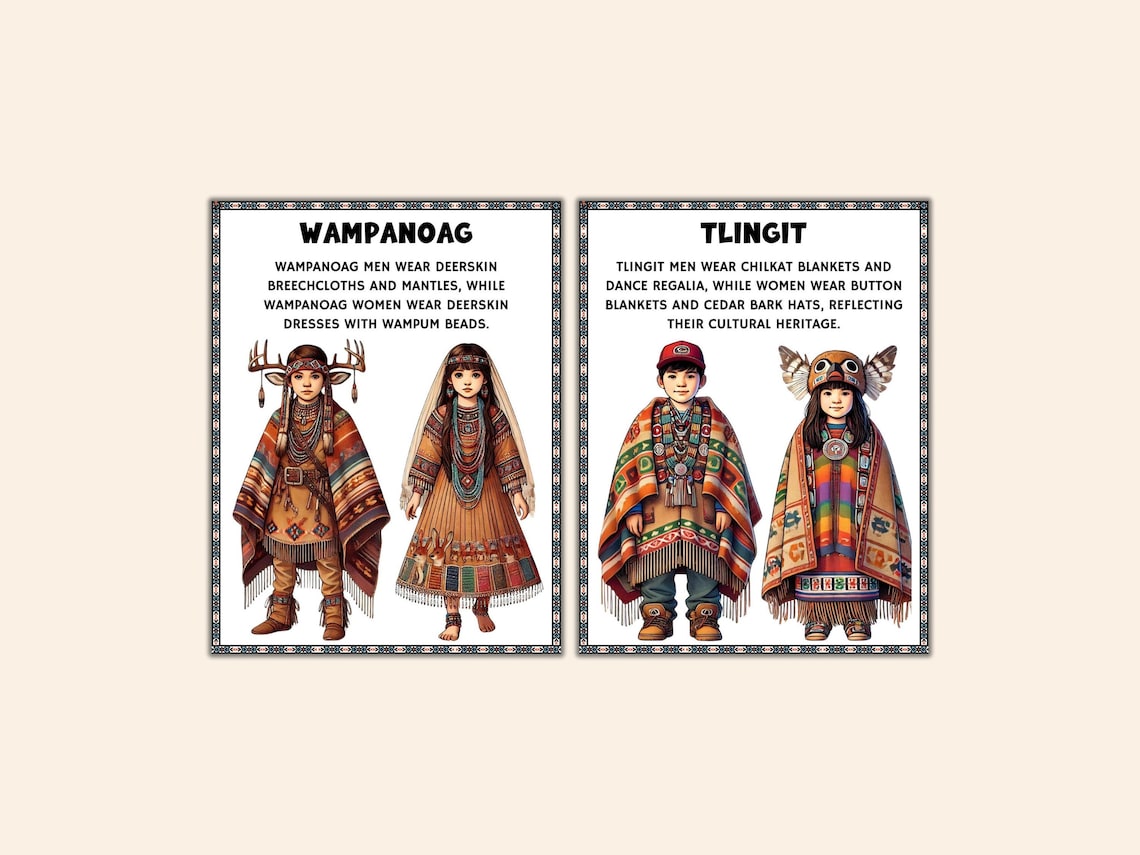 36 Native American Clothing Posters | Traditional Attire Outfits ...