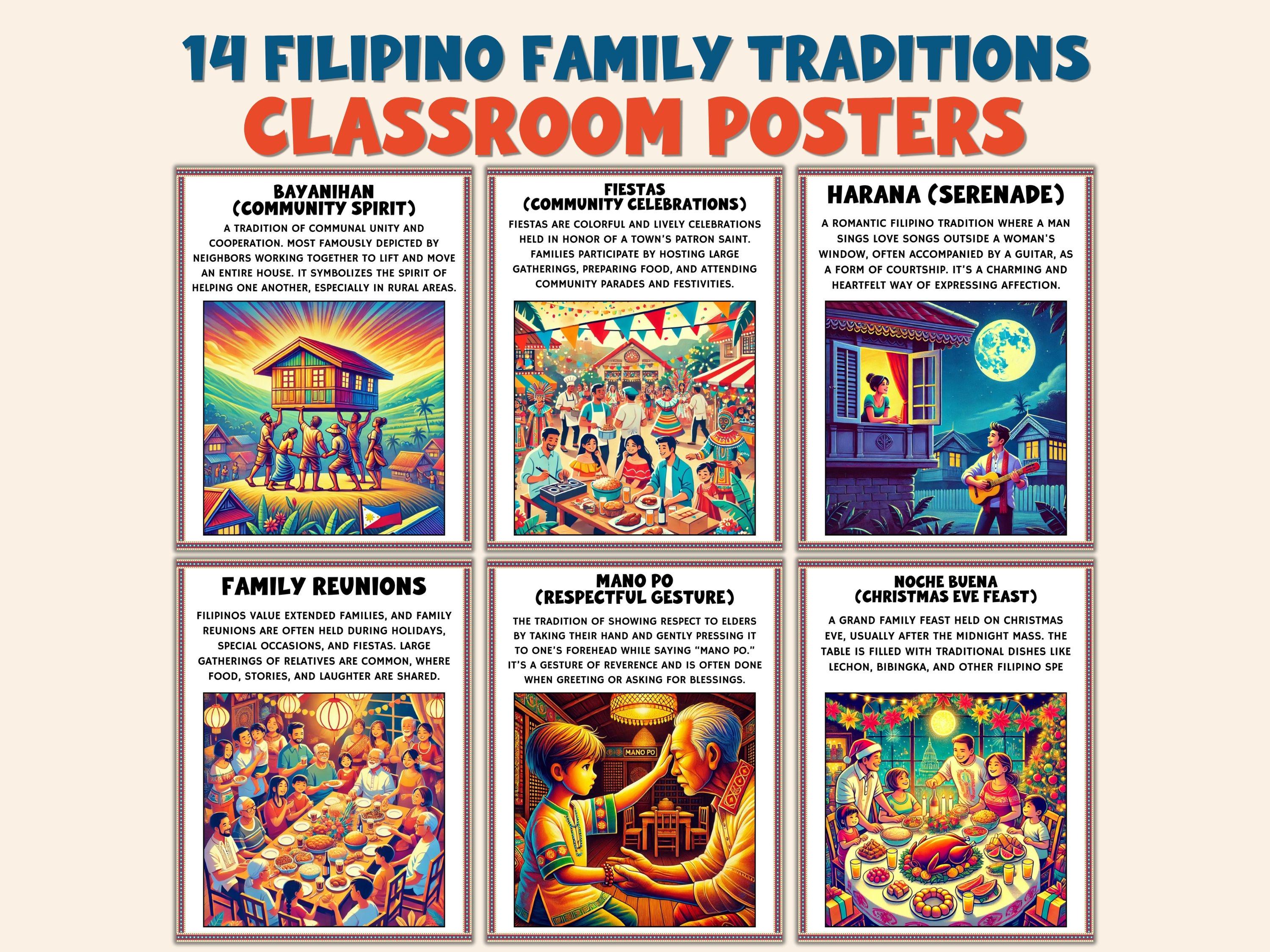 14 Filipino Family Traditions Posters | Filipino Culture & Heritage ...