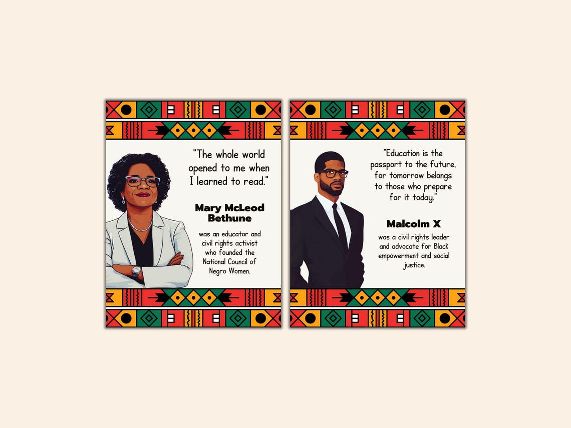 60 Black History Month Quote and Biography Posters, Inspiring Black ...