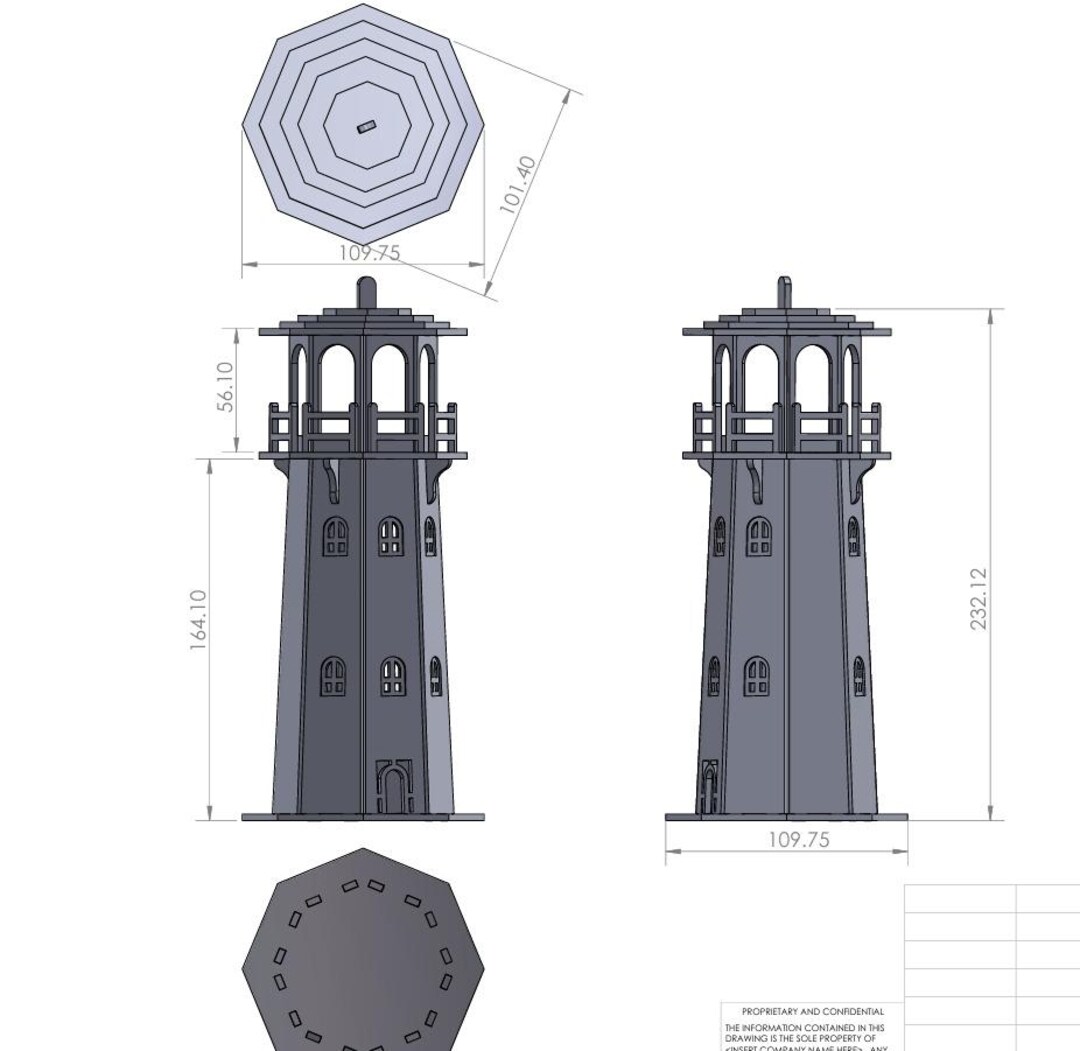 3D Wooden Lighthouse Laser Cut File: Nautical Home Decor (digital ...