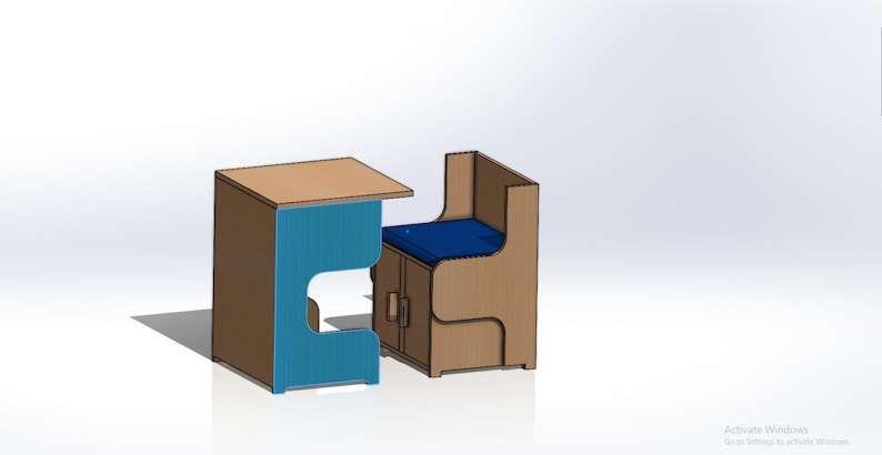 Foldable Wooden Computer Desk With Chair: Compact Home Office Furniture ...