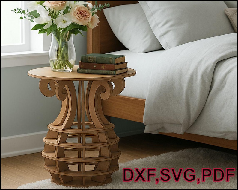 CNC Wooden Pumpkin Table: Laser Cut Accent Table, Unique Home Decor - Etsy
