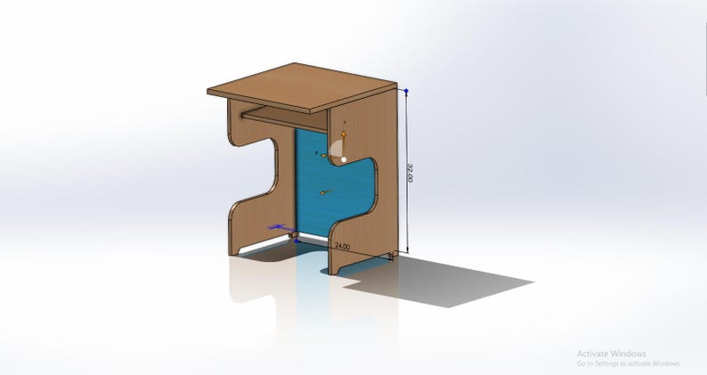 Foldable Wooden Computer Desk With Chair: Compact Home Office Furniture ...