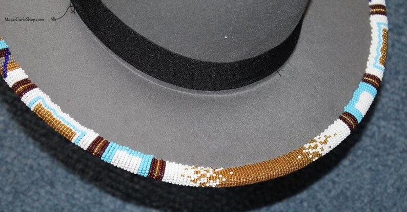 Gray Fedora Hat With African Beaded Tribal Trim - Etsy