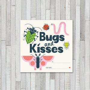 Bugs & Kisses Valentine / Classroom Valentines: INSTANT - Etsy