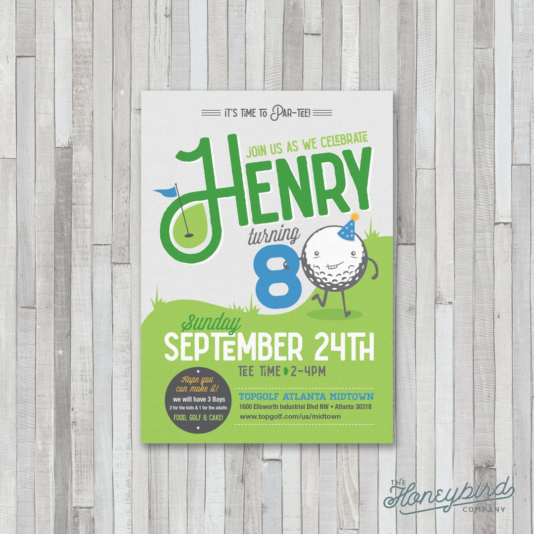 Golf / Putt Putt / Miniature Golf Birthday Invitation for Boy, Girl or ...