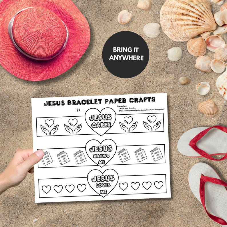 Jesus Loves Me Christian Paper Bracelet Color Cut Wear Easter Bracelet ...