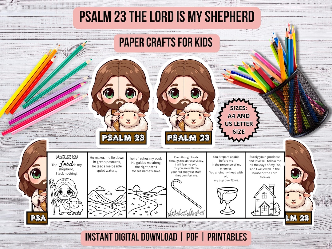 Psalm 23 Bible Craft for Kids Folding Surprise Craft the Lord is My ...
