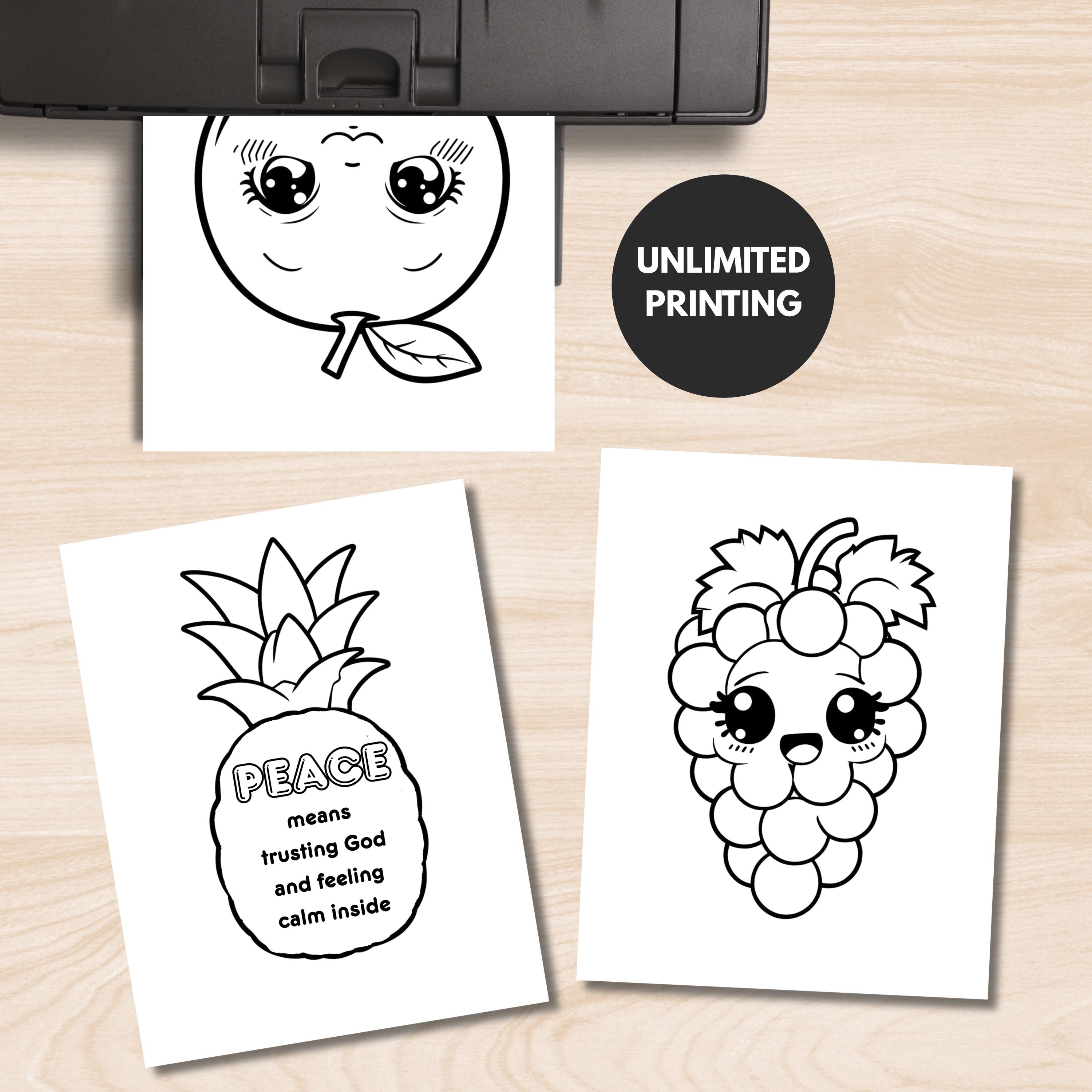 Fruits of the Spirit Paper Craft for Christian Kids Activity Worksheet ...