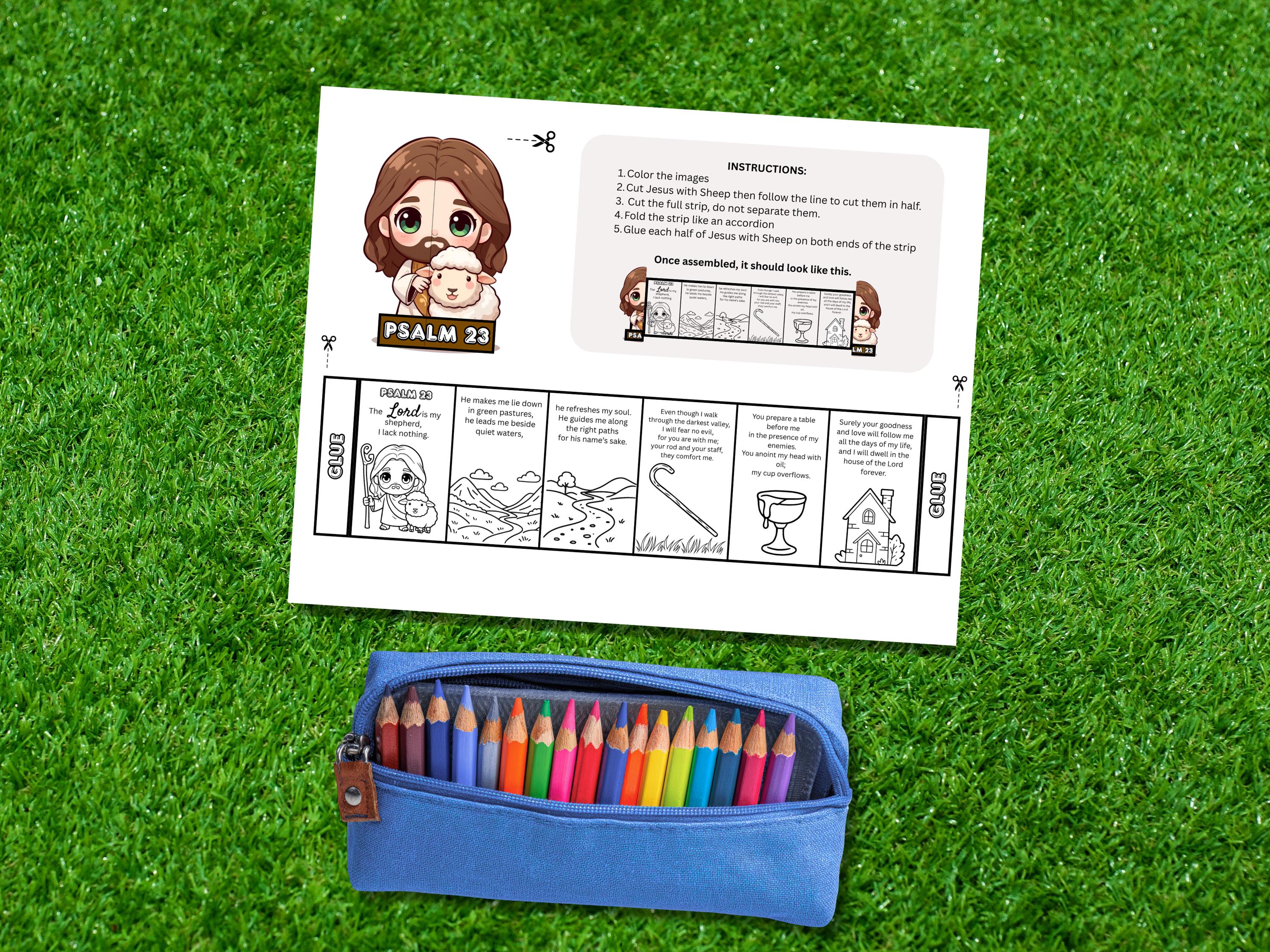 Psalm 23 Bible Craft for Kids Folding Surprise Craft the Lord is My ...