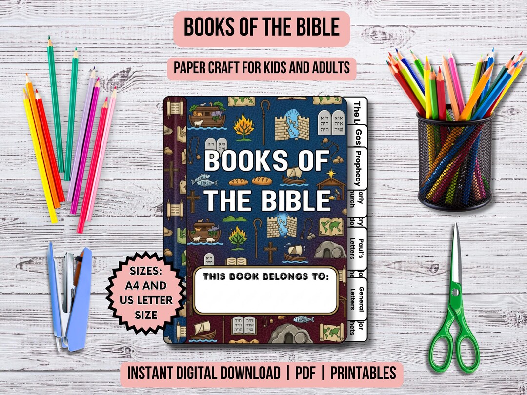 Books of the Bible Flip Book for Kids Sunday School Craft Printable ...