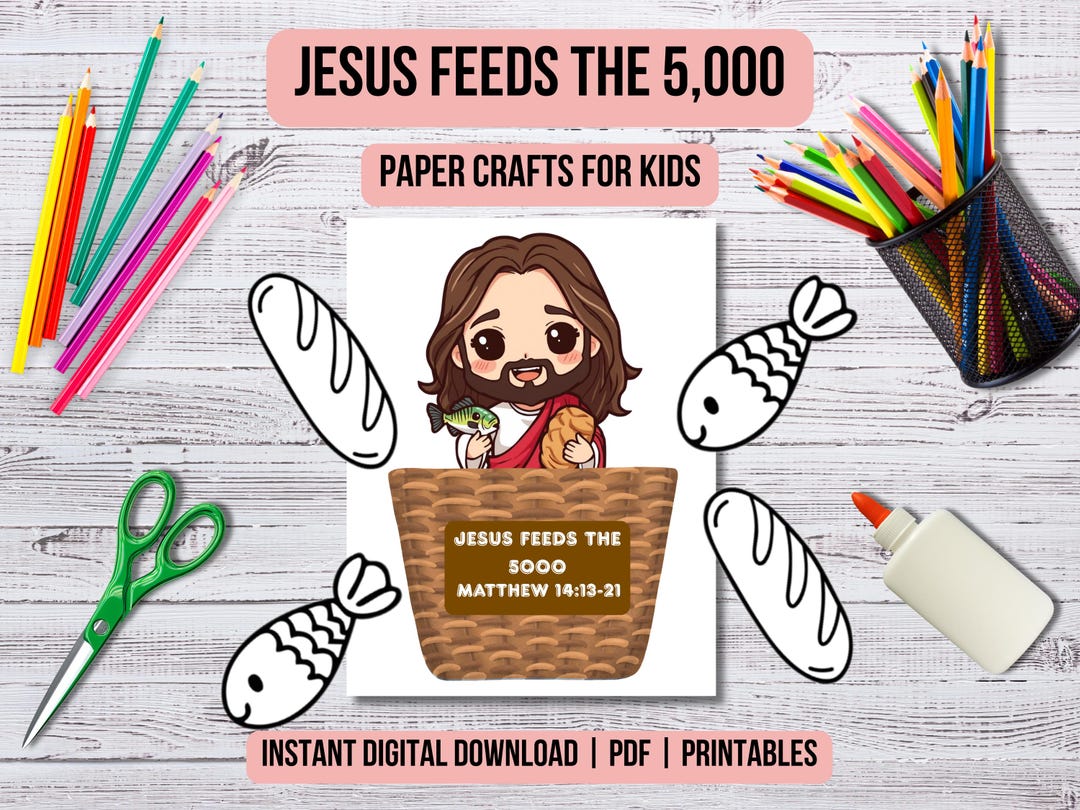 Jesus Feeds the 5000 Bible Story Paper Craft for Christian Kids ...