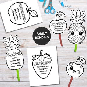Fruits of the Spirit Paper Craft for Christian Kids Activity Worksheet ...