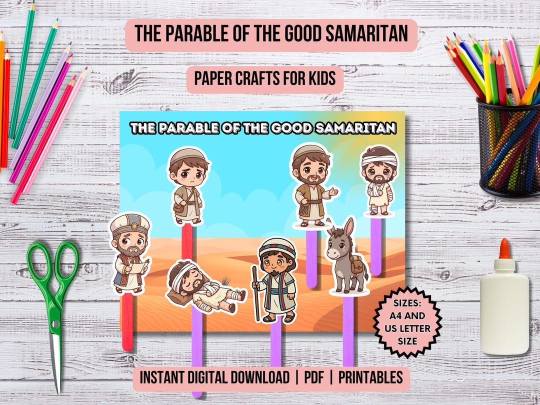 The Parable of the Good Samaritan Craft Kids Church Bible Coloring Page ...