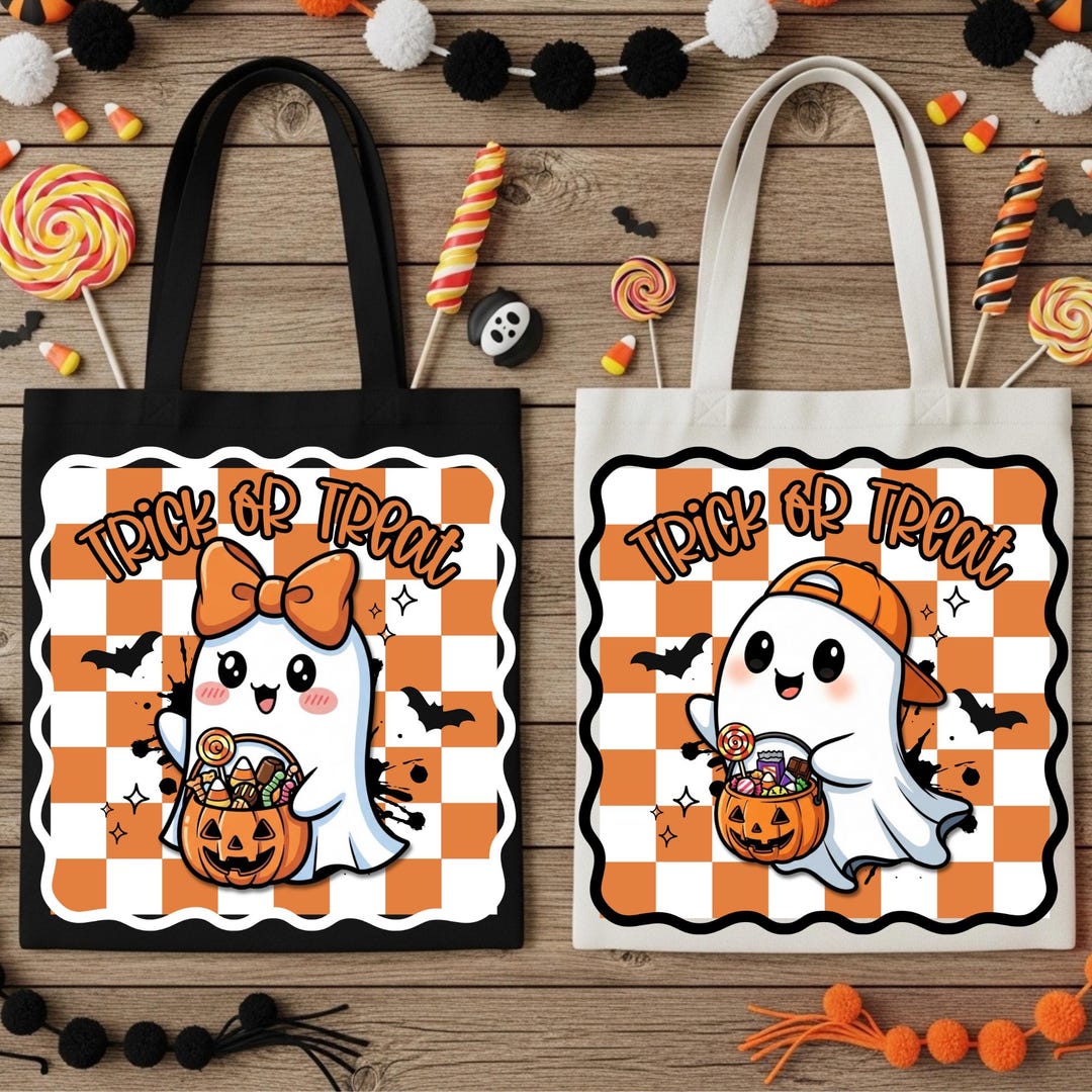 Adorable Trick or Treat Ghost Sublimation Bundle – Cute Chibi Halloween ...