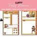Monkey D. Luffy Daily Digital Planner | Anime One Piece Inspired ...