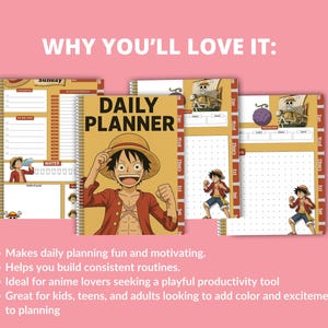 Monkey D. Luffy Daily Digital Planner | Anime One Piece Inspired ...
