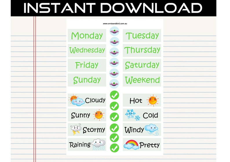 Printable Daily Routine Chart Digital Download Monsters Vs Aliens by ...