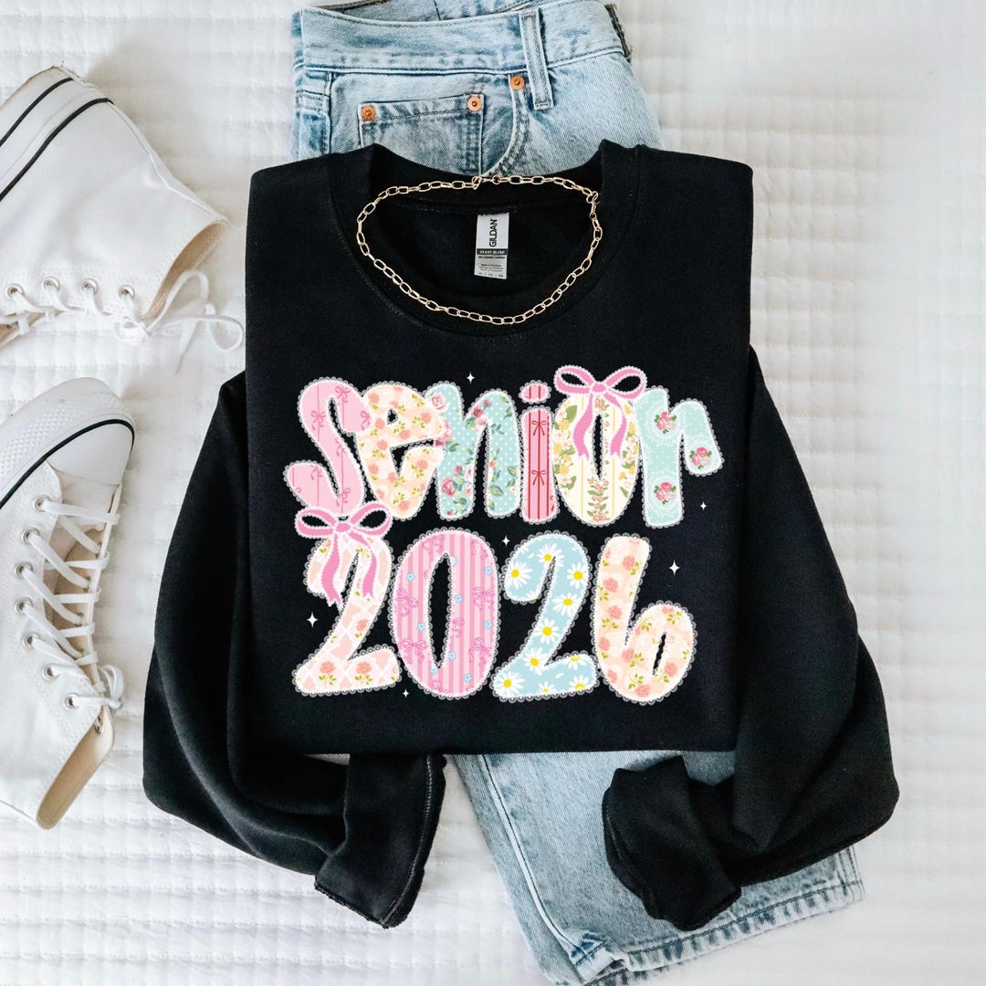 Preppy Senior Graduate 2026 Sweatshirt,high School Senior Gift,coquette ...