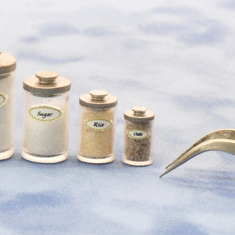 Dollhouse Miniature Canister Set - Etsy