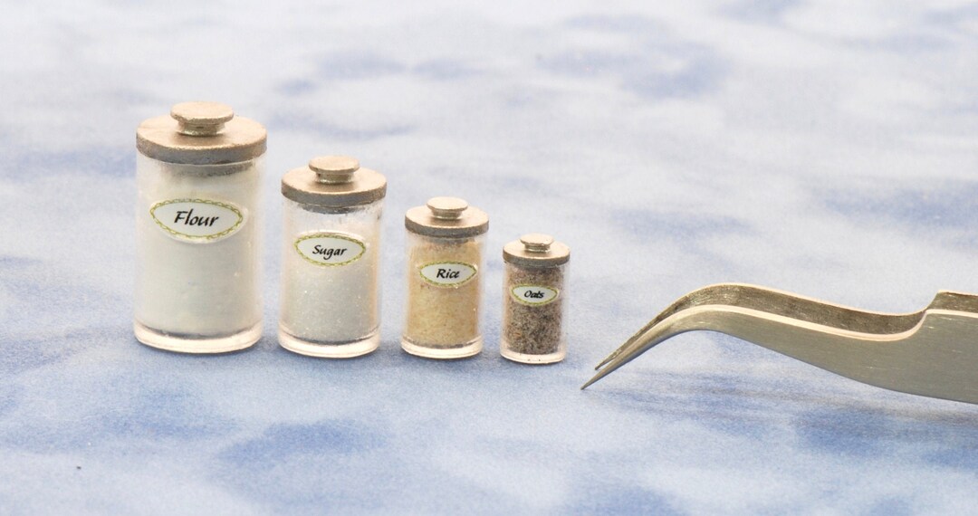 Dollhouse Miniature, 1:12 and 1/48 Canister Set Kit~ Not Painted - Etsy