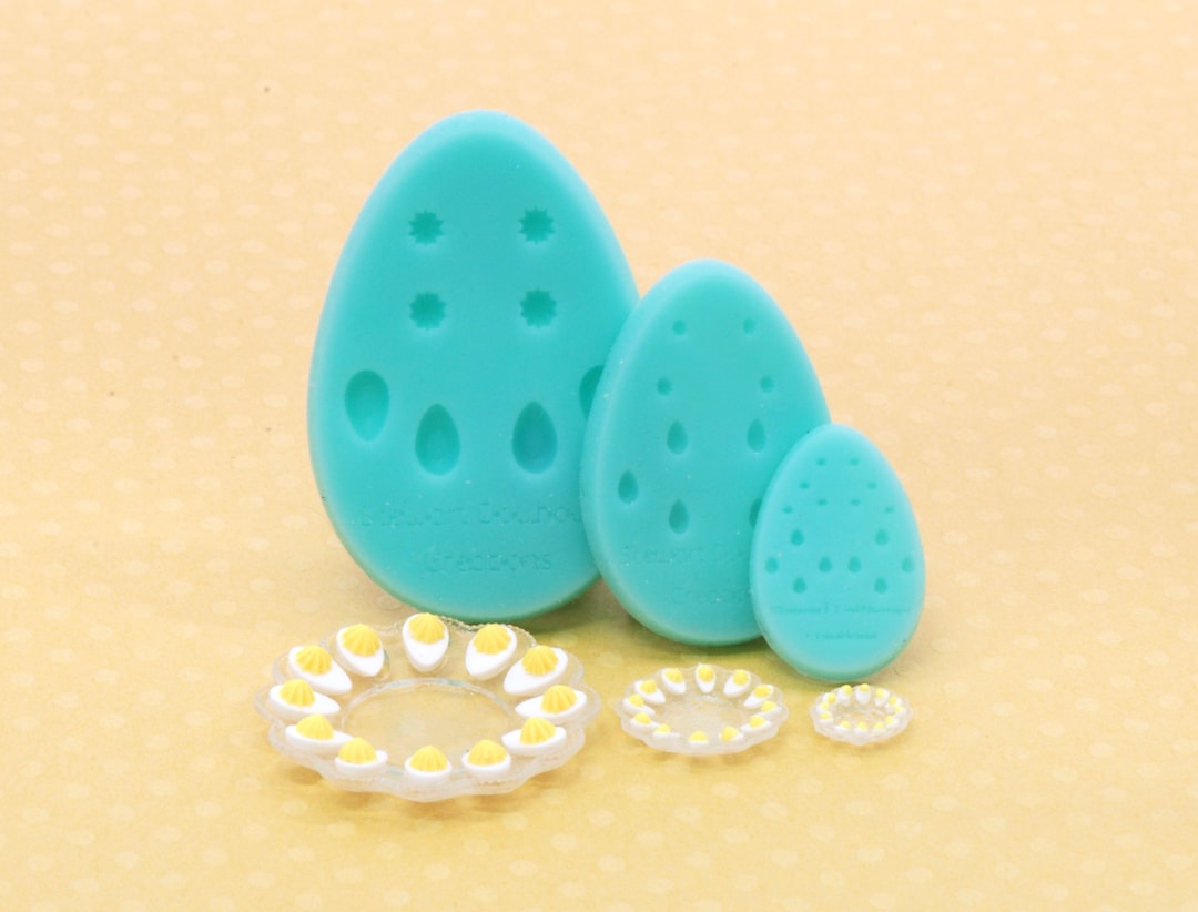 Dollhouse Miniature, Deviled Egg Mold in All Scales -NEW UV Resin Ready ...