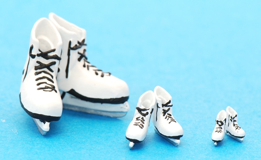Dollhouse Miniature, Ice Skates Kit in All 3 Scales Brand~ Not Painted ...