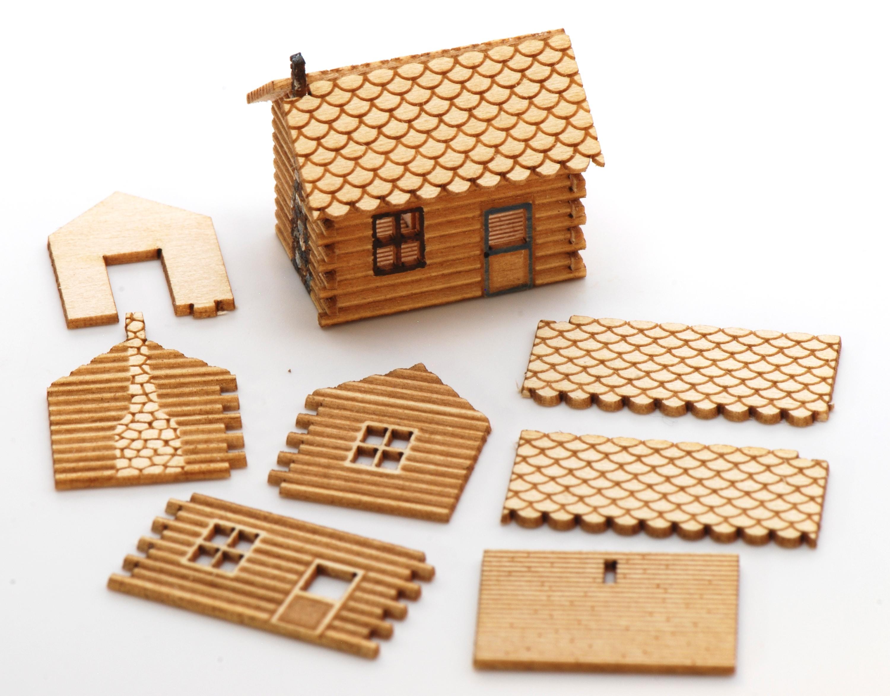 Dollhouse Miniature, Log Cabin Dollhouse Kit~ Not Painted - Etsy