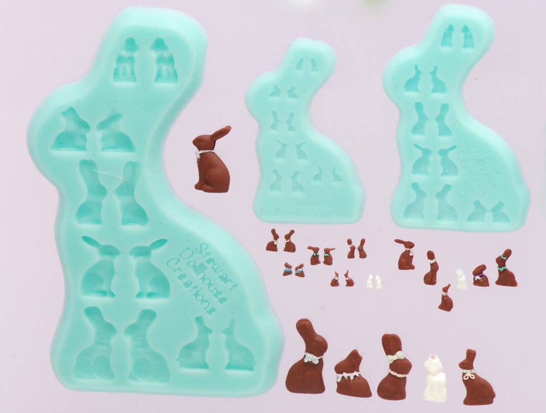 Chocolate Bunny Mold Available in All 3 Scales-new UV Resin Ready Clear ...