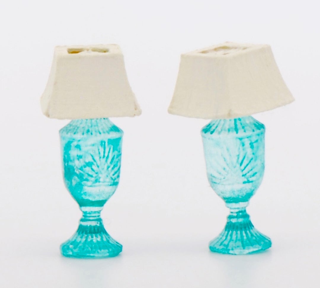Set of 2 1:48 Cut Glass Lamps Kit - Etsy