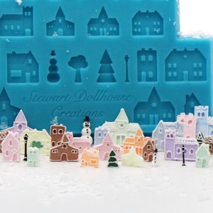 Miniature Gingerbread House Fronts Mold -NEW UV Resin Ready Clear Molds ...