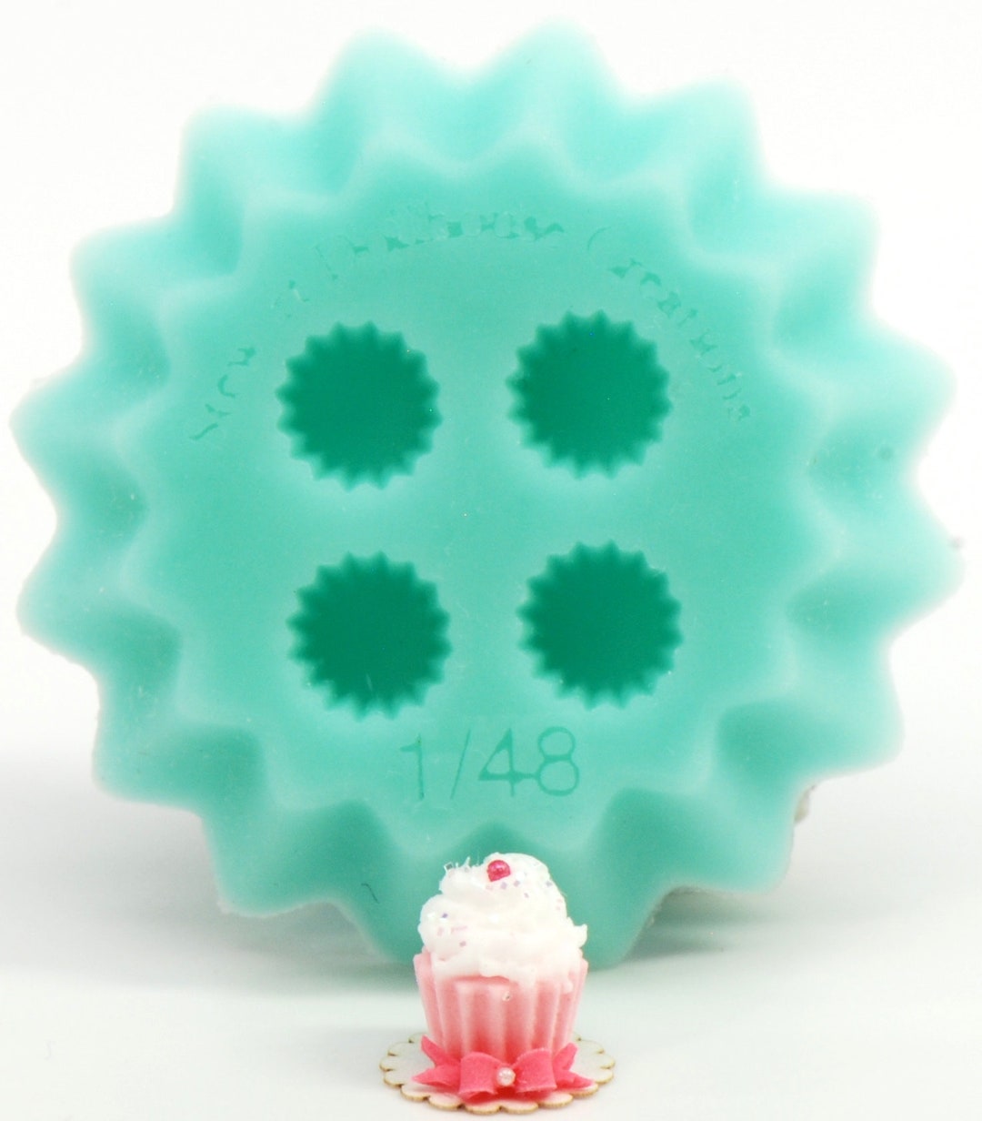 Dollhouse Miniature, 1:48 Giant Cupcake Cake Mold -NEW UV Resin Ready ...