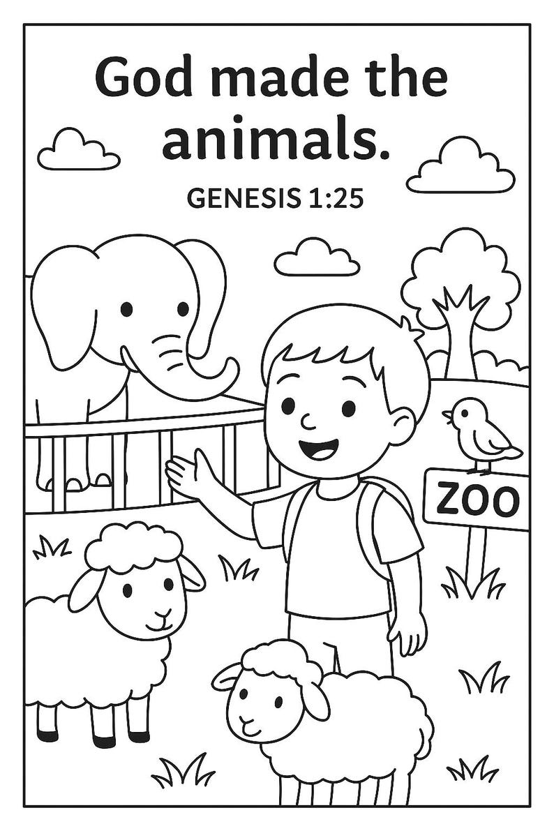 CHRISTIAN COLORING KIDS - Etsy