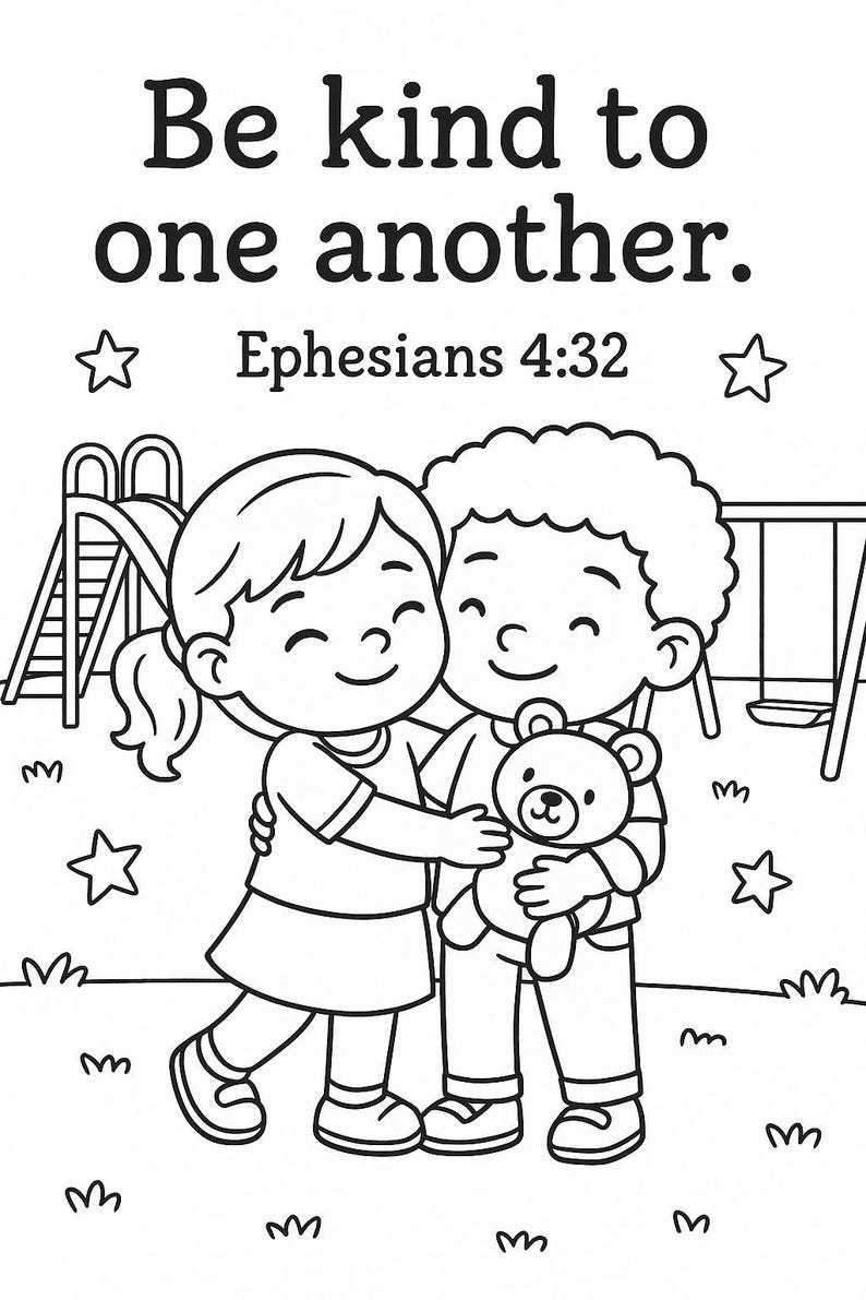 CHRISTIAN COLORING KIDS - Etsy