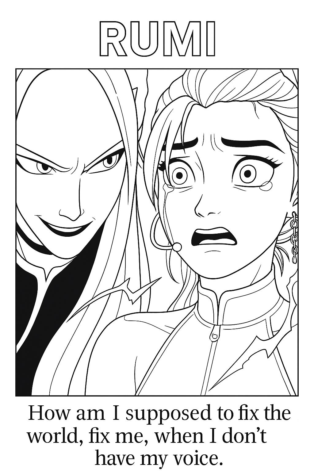 KPOP Demon Hunters Coloring Pages - Etsy