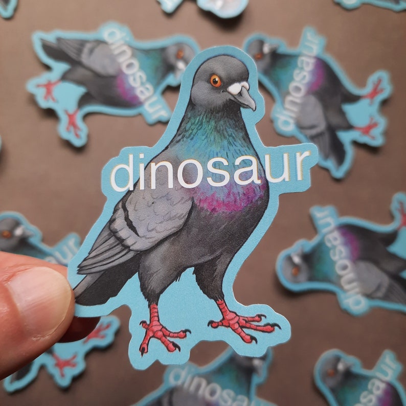 Dinosaur Pigeon, Silly Pigeon Sticker, Funny Bird, Paleontology Meme ...