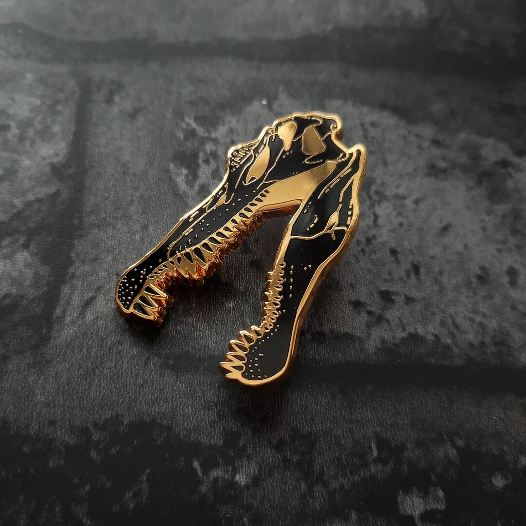 Spinosaurus Skull Enamel Pin, Dinosaur Pin Badge, Dinosaur Gift for ...