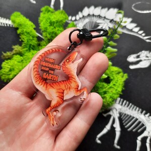 When Dinosaurs Ruled the Earth Raptor, Jurassic Dinosaur Keychain Charm ...