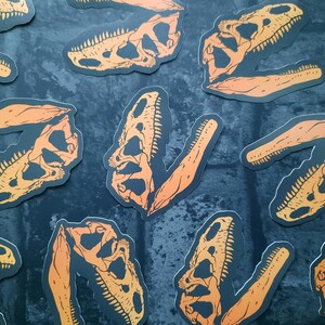 Allosaurus Skull Dinosaur Sticker for Laptop, Waterproof Sticker ...