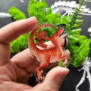 When Dinosaurs Ruled the Earth Raptor, Jurassic Dinosaur Keychain Charm ...
