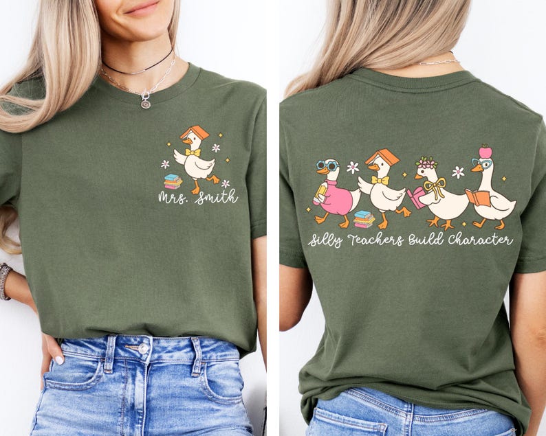 Custom Teacher Name T-shirt,silly Goose Teacher Club Shirt,teacher ...