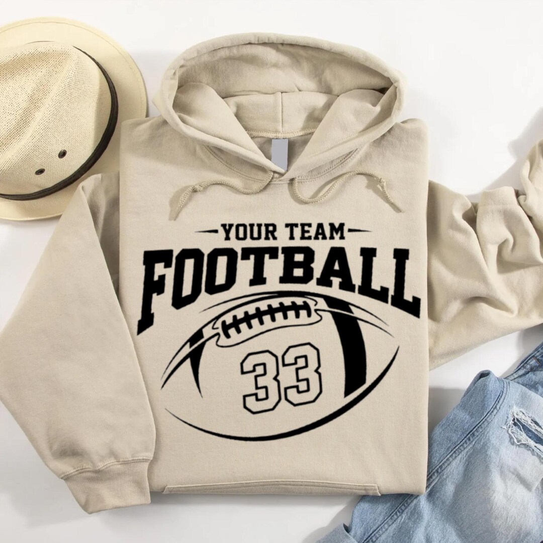 Custom Football Team Name Number Hoodie,game Day Football Hoodie,custom ...