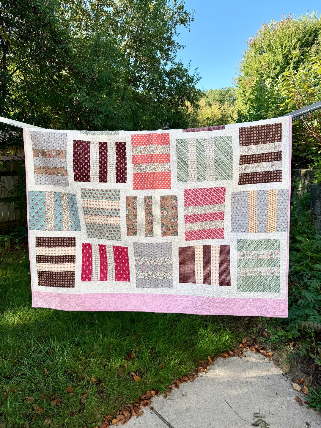 Handmade Colorful Block Quilt – Heirloom Cotton Quilt (57" X 70") - Etsy
