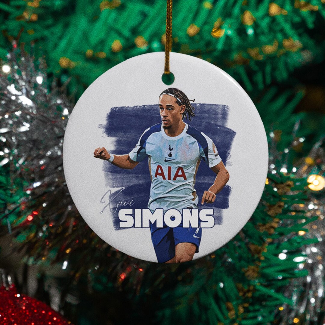 Simons Star Player Ornament, Tottenham Fans Custom Gift Christmas Tree ...