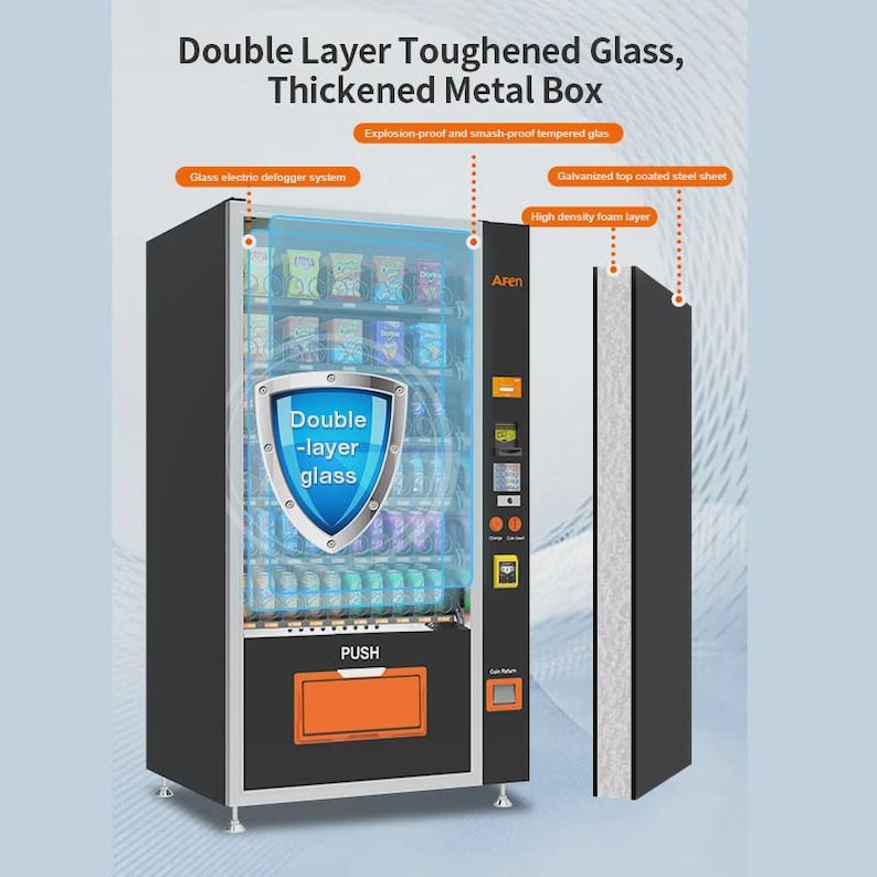 Value Vending Machine Popular Cold Drink Vending Machine for Foods and ...